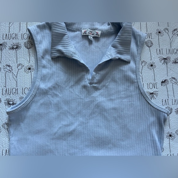 Poof! | Tops | Blue Tank | Poshmark